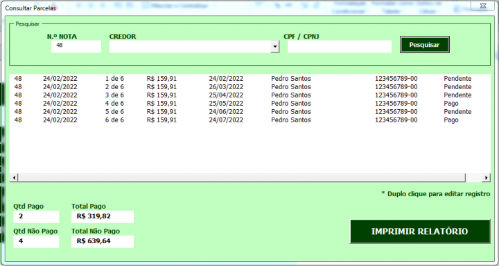 Modelo de Nota Promissória - Loja Excel Easy